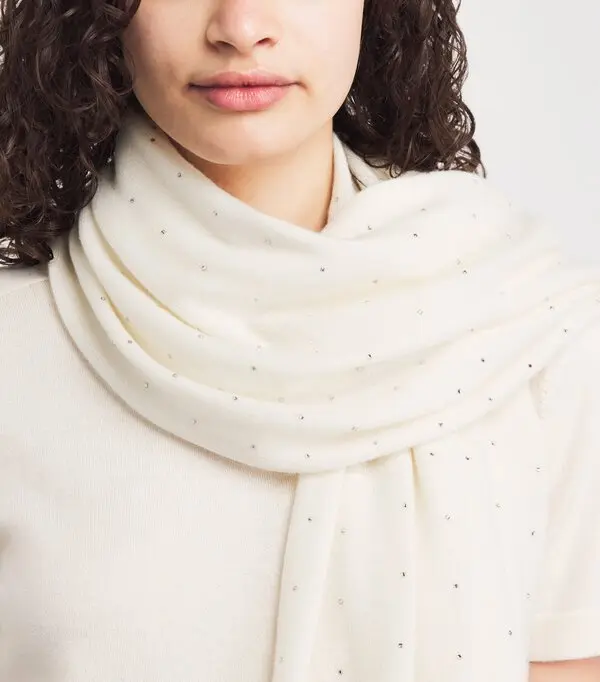 WILLIAM SHARP Cashmere Crystal-embellished Scarf