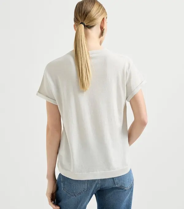 Brunello Cucinelli Cashmere-blend T-shirt - White