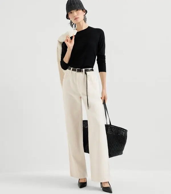 Brunello Cucinelli Cashmere And Silk Sweater - Black