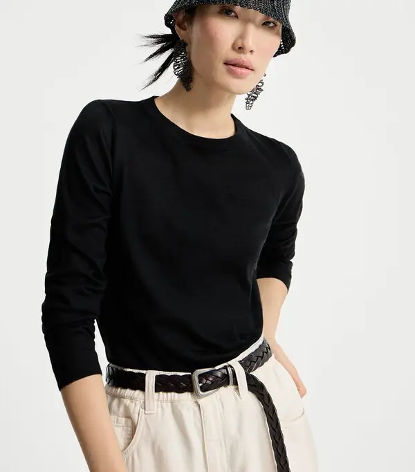 Brunello Cucinelli Cashmere And Silk Sweater - Black