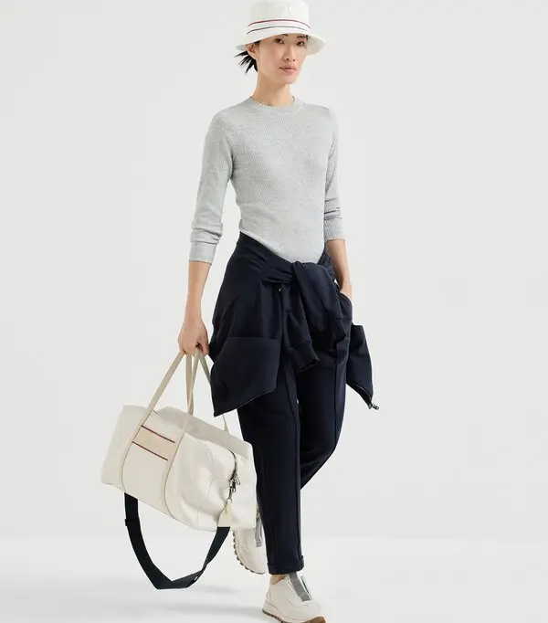 Brunello Cucinelli Cashmere-blend Sparkle Sweater - Grey