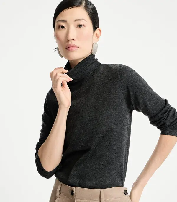 Brunello Cucinelli Cashmere-silk Rollneck Sweater - Black