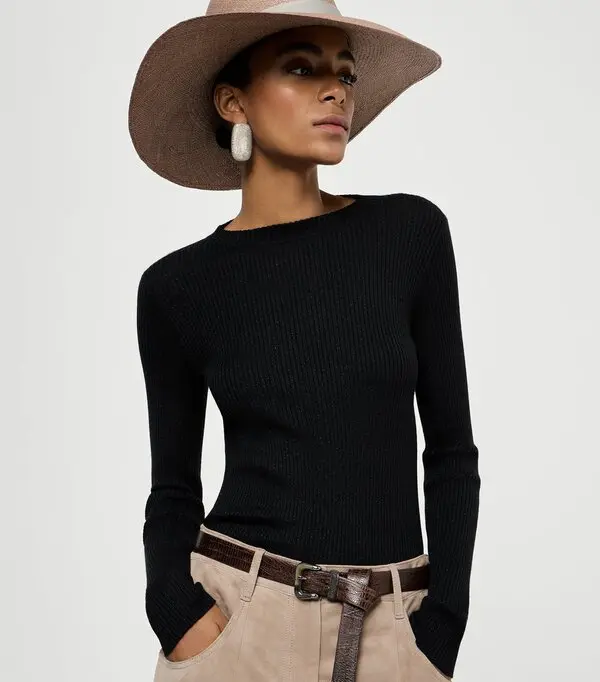 Brunello Cucinelli Cashmere-blend Sparkle Sweater