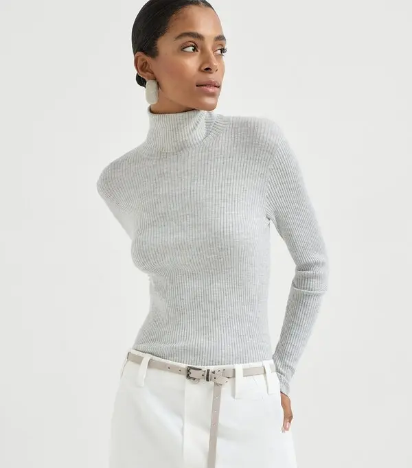 Brunello Cucinelli Cashmere-silk-blend Rollneck Sweater