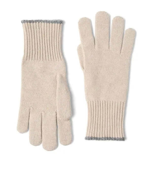 Brunello Cucinelli Cashmere Gloves - Beige