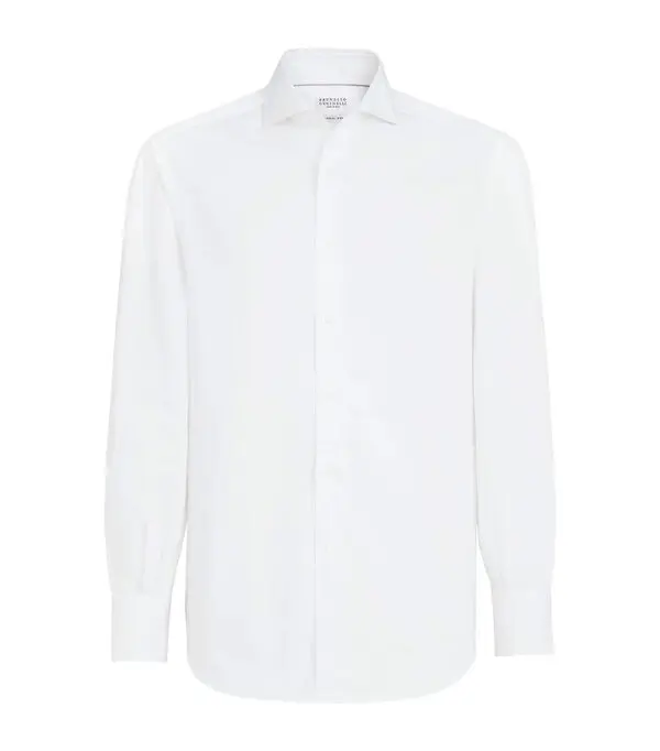 Brunello Cucinelli Cotton Twill Shirt - White