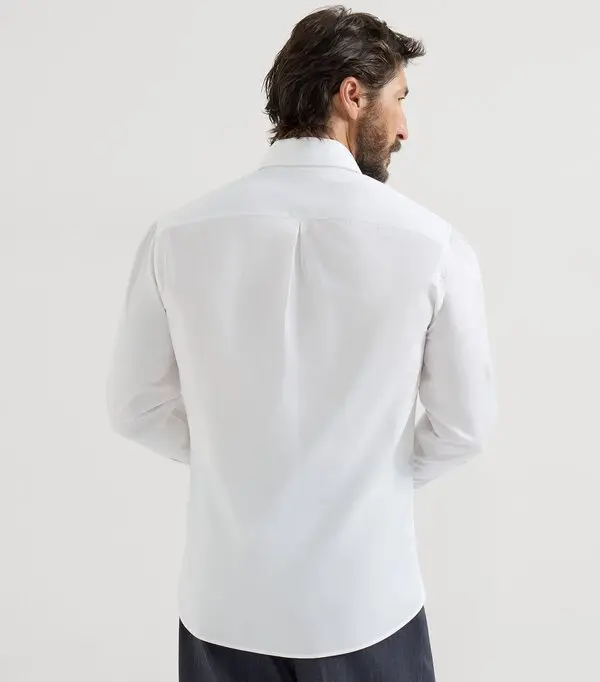 Brunello Cucinelli Cotton Twill Shirt - White