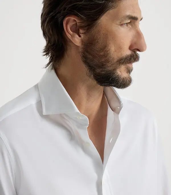 Brunello Cucinelli Cotton Twill Shirt - White