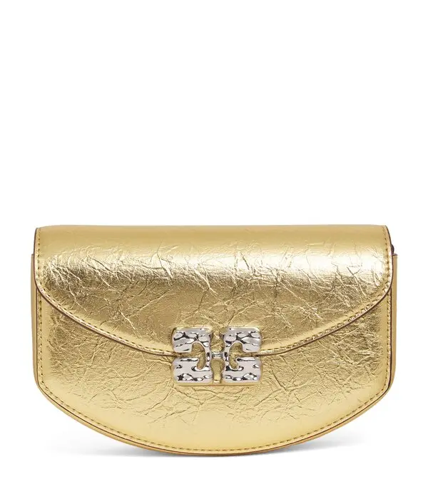 GANNI Metallic Lulu Cross-body Bag - Gold