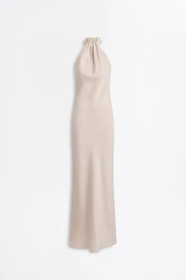 Scanlan Theodore Drape Neck Maxi Dress - Sand