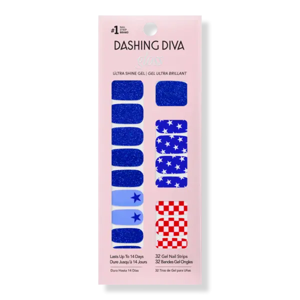 DASHING DIVA Gloss, Gel Nail Strips - Back To The Usa