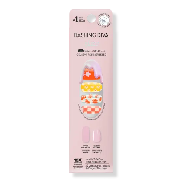 DASHING DIVA Glaze Design, Semi-cured Gel Nail Strips - Buda Zest
