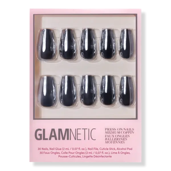 GLAMNETIC Gunmetal Press-on Nails - One-color