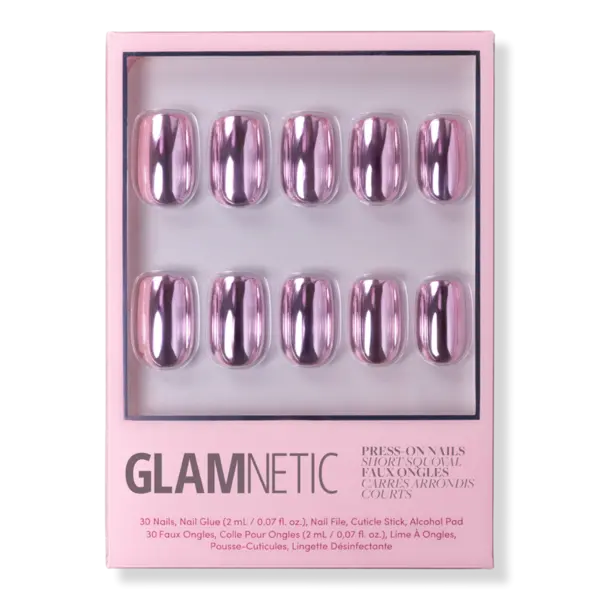 GLAMNETIC Metallic Blush Press-on Nails - One-color