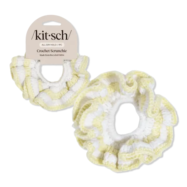 KITSCH Crochet Hair Scrunchie - Butter Yellow