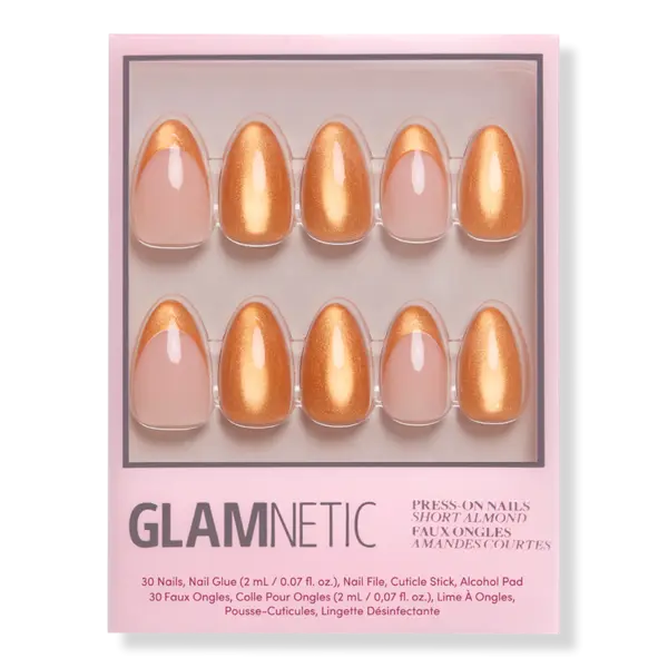 GLAMNETIC Orange Pop Press-on Nails - One-color