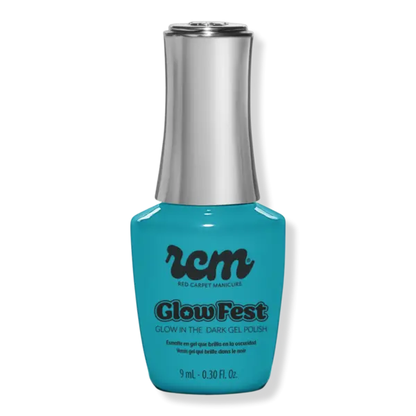 RED CARPET MANICURE Glow Fest Glow In The Dark Led Gel Nail Polish - Electric Aqua