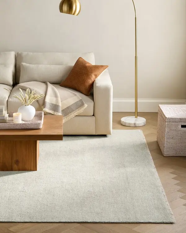 Quince Lee Hand-knotted Wool Rug - Ivory