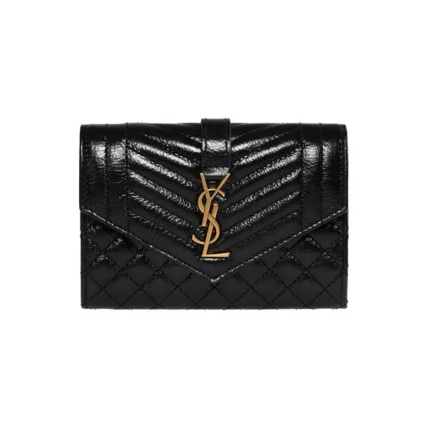 Saint Laurent Small Envelope Wallet 'noir - Black