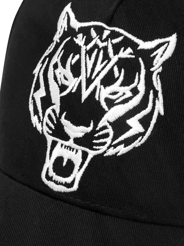 PLEIN SPORT Tiger Embroidered Baseball Cap - Black