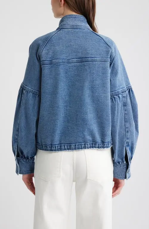 Treasure & Bond Blouson Sleeve Denim Jacket