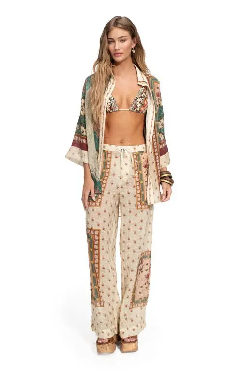 Agua Bendita Chrissy Plume Cover-up Shirt