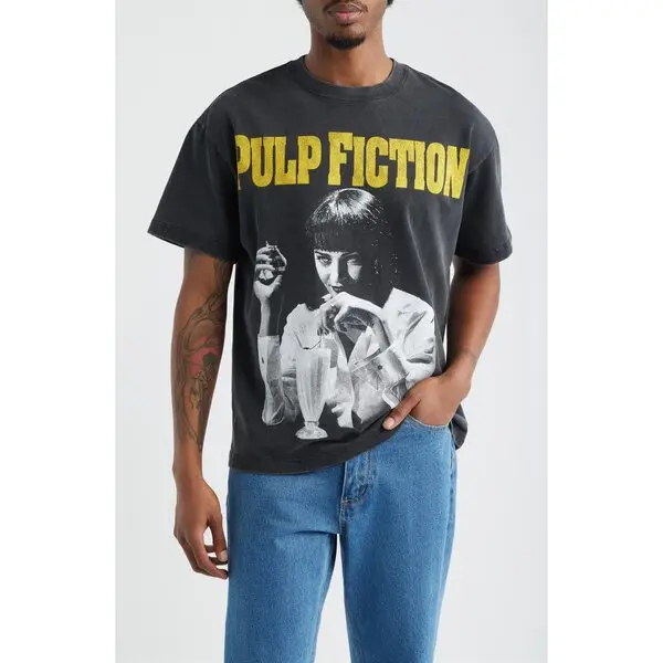 ID SUPPLY CO Pulp Fiction Milkshake Graphic Cotton T-shirt
