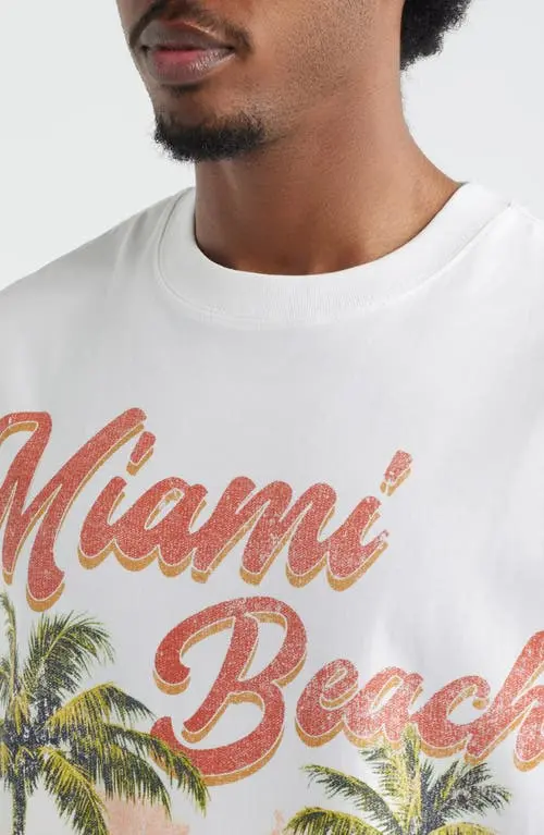 ID SUPPLY CO Miami Beach Graphic Cotton Muscle Tank