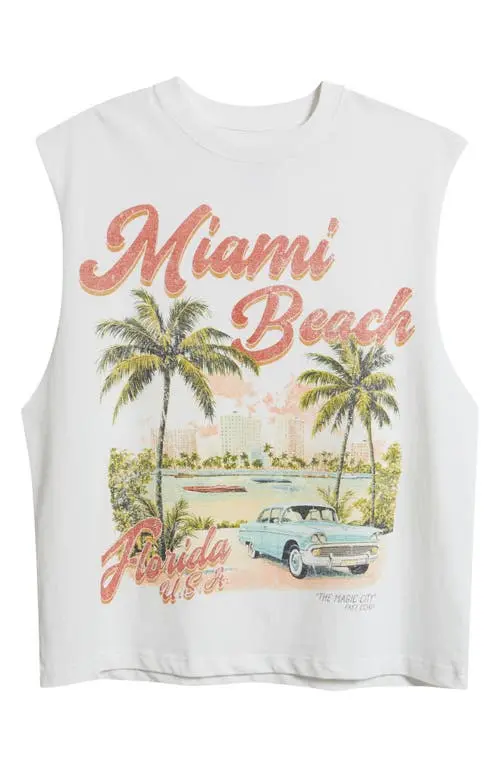 ID SUPPLY CO Miami Beach Graphic Cotton Muscle Tank