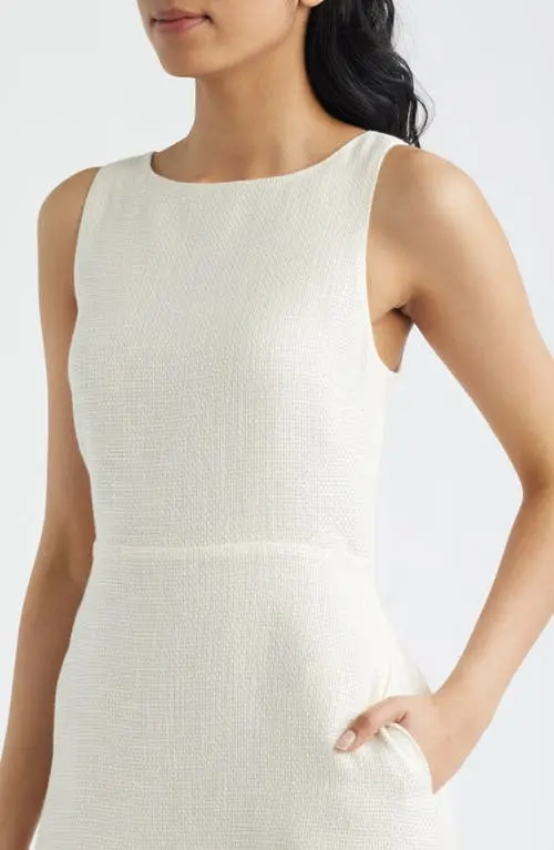 Halogen Sleeveless A-line Mini Dress - Eggnog