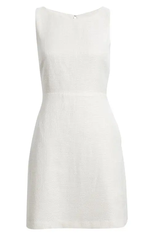 Halogen Sleeveless A-line Mini Dress - Eggnog