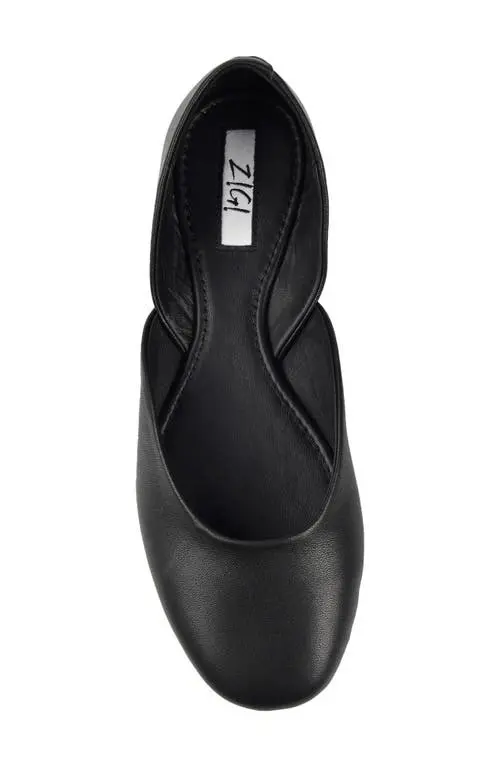 ZIGI Aberdeen D'orsay Flat - Black Leather