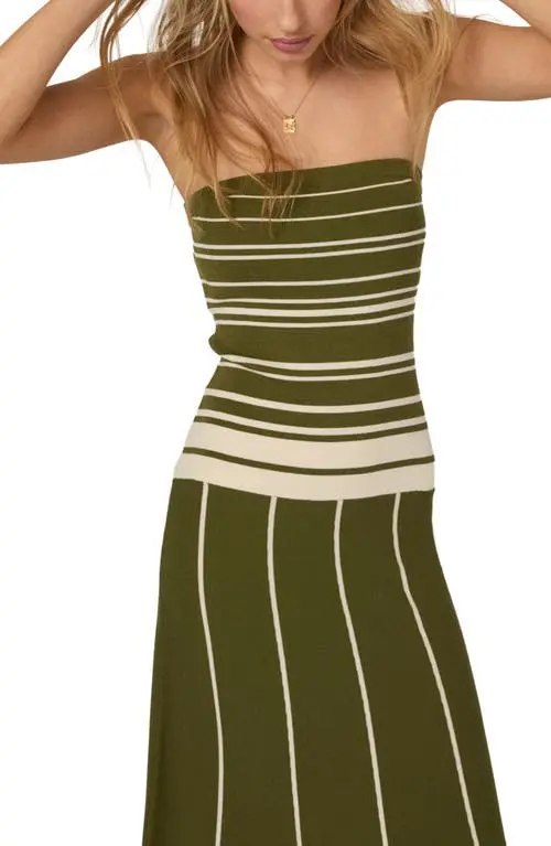 NOBODY'S CHILD Stripe Bandeau Maxi Dress