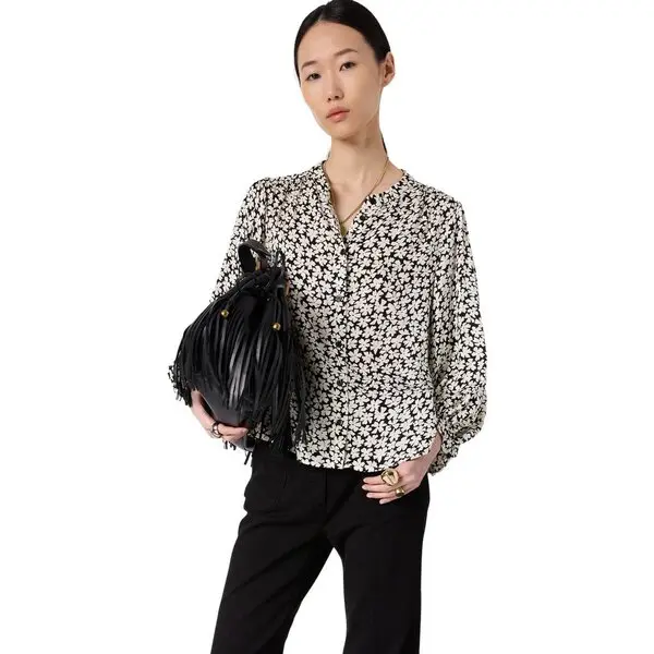 Gerard Darel Céonie Floral Print Shirt - Black