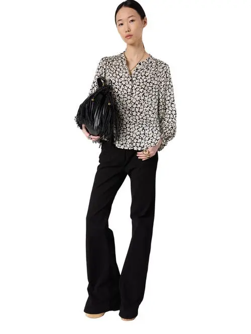 Gerard Darel Céonie Floral Print Shirt - Black