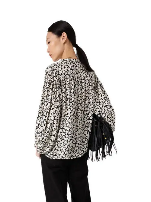 Gerard Darel Céonie Floral Print Shirt - Black