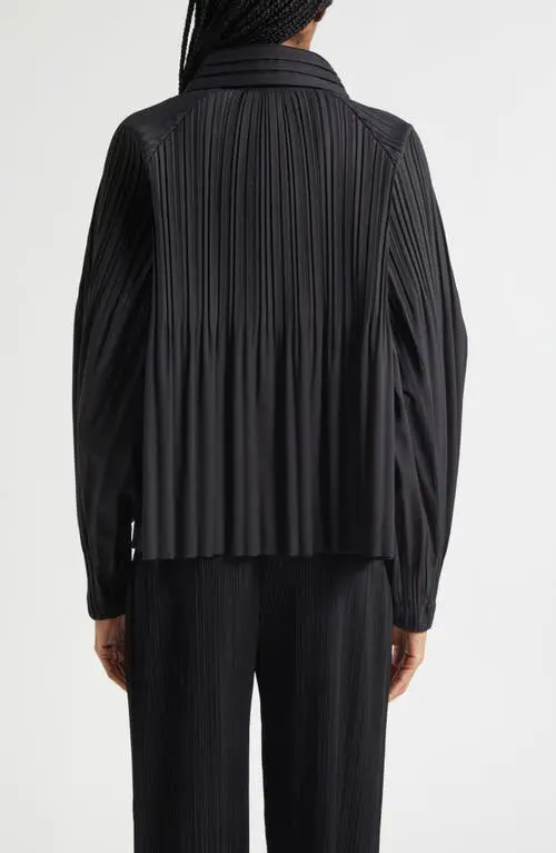 Issey Miyake Pleated Double-breasted Jacket