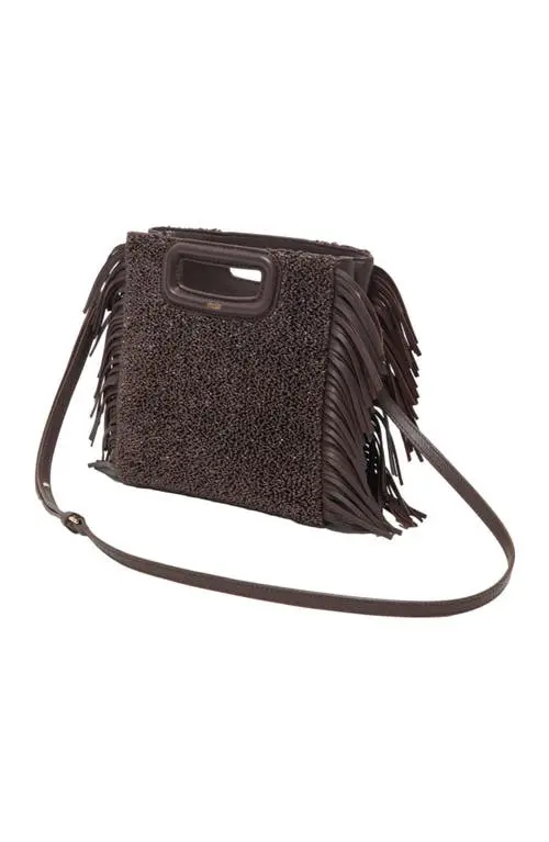Maje M Bag With Fringe - Dark Brown