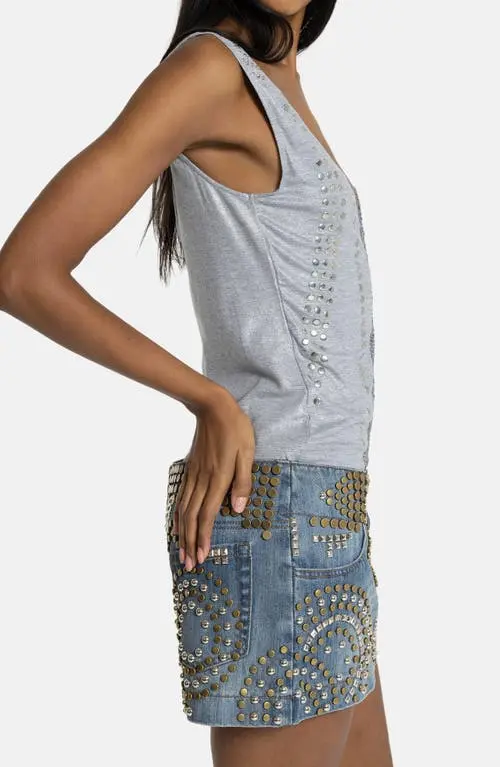 JADED LONDON Studded Sequin Tank