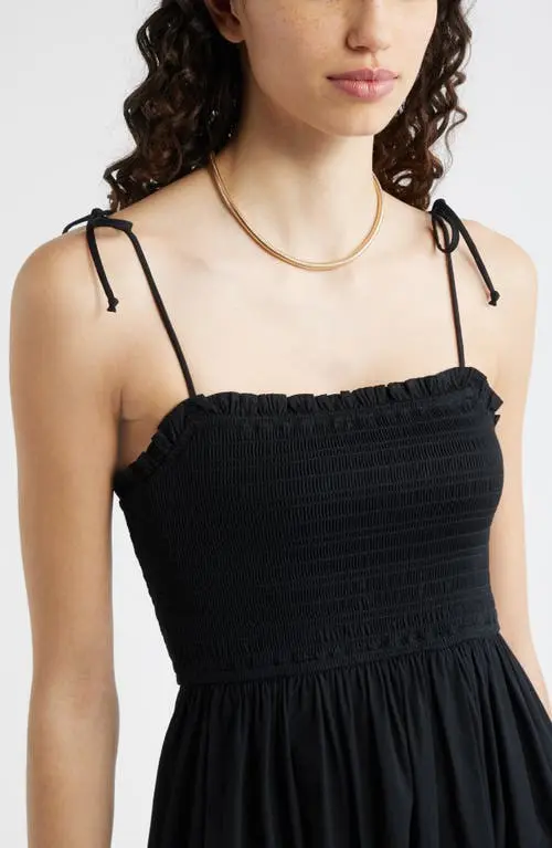 Nordstrom Smocked Stretch Cotton Midi Sundress