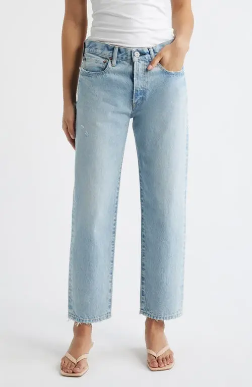 Moussy Vintage Elko Distressed Straight Leg Jeans