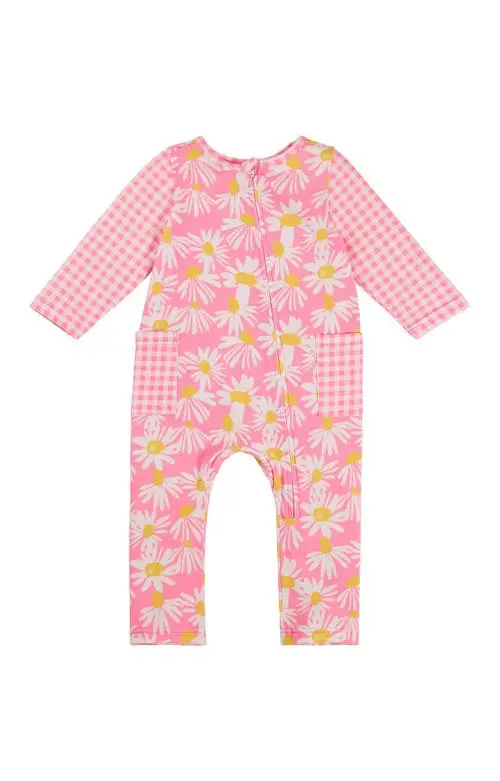 UV SKINZ Baby Long Sleeve Romper - Light Pink Daisy