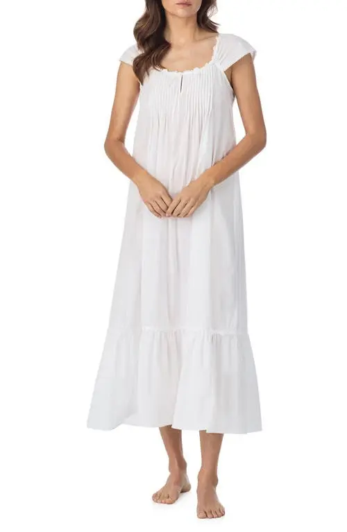 Eileen West Sleeveless Cotton Ballet Nightgown - White