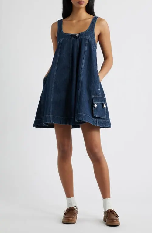 DAMSON MADDER Immy Denim Mini Dress - Blue