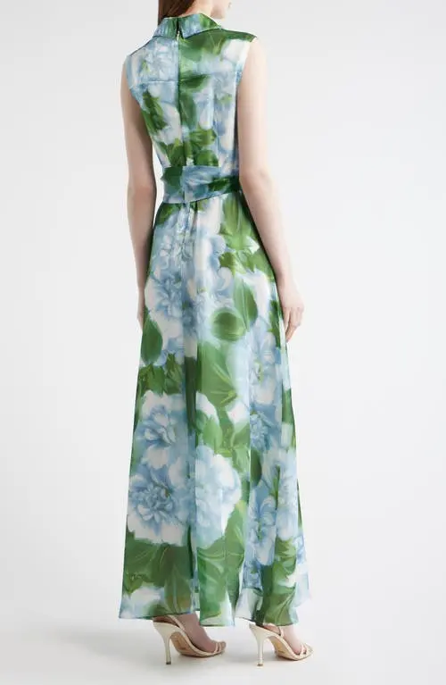 Julia Jordan Tie Waist Sleeveless Gown