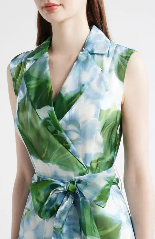 Julia Jordan Tie Waist Sleeveless Gown