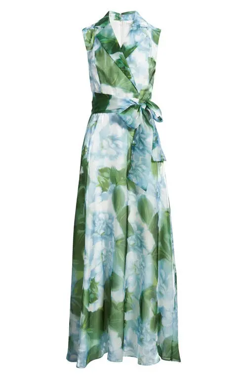 Julia Jordan Tie Waist Sleeveless Gown