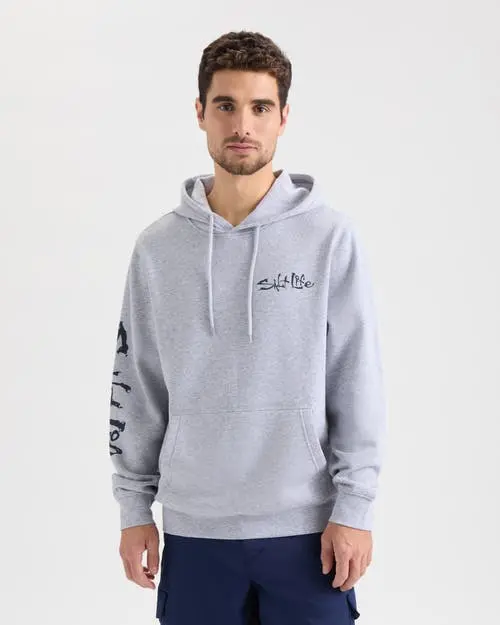 SALT LIFE Guide Me Home Hoodie - Athletic Heather
