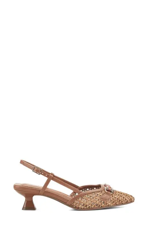 Easy Spirit Pointed Toe Slingback Pumps - Medium Brown