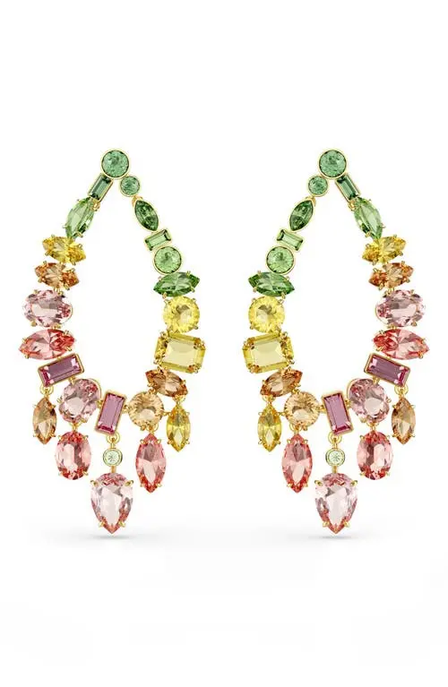 SWAROVSKI Gema Crystal Hoop Earrings - Gold/multi